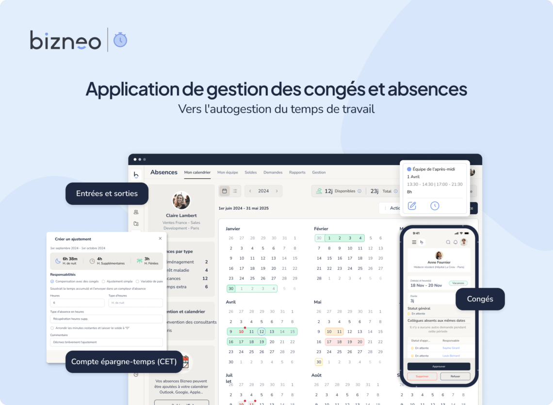 Application de gestion des congés des employés | Gestion 24/7